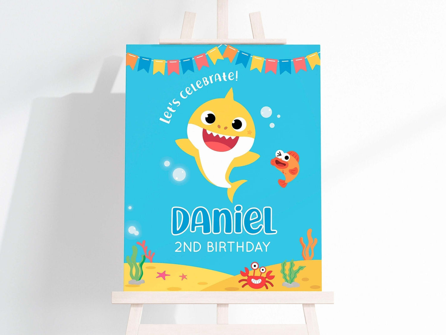 Editable Baby Shark Welcome Sign ★ Instant Download | Editable Text