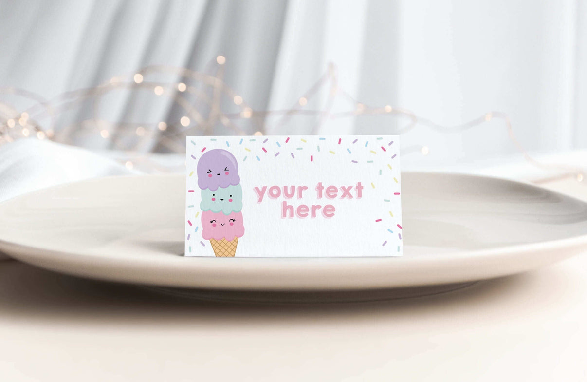 Editable Ice Cream Food Labels ★ Instant Download | Editable Text