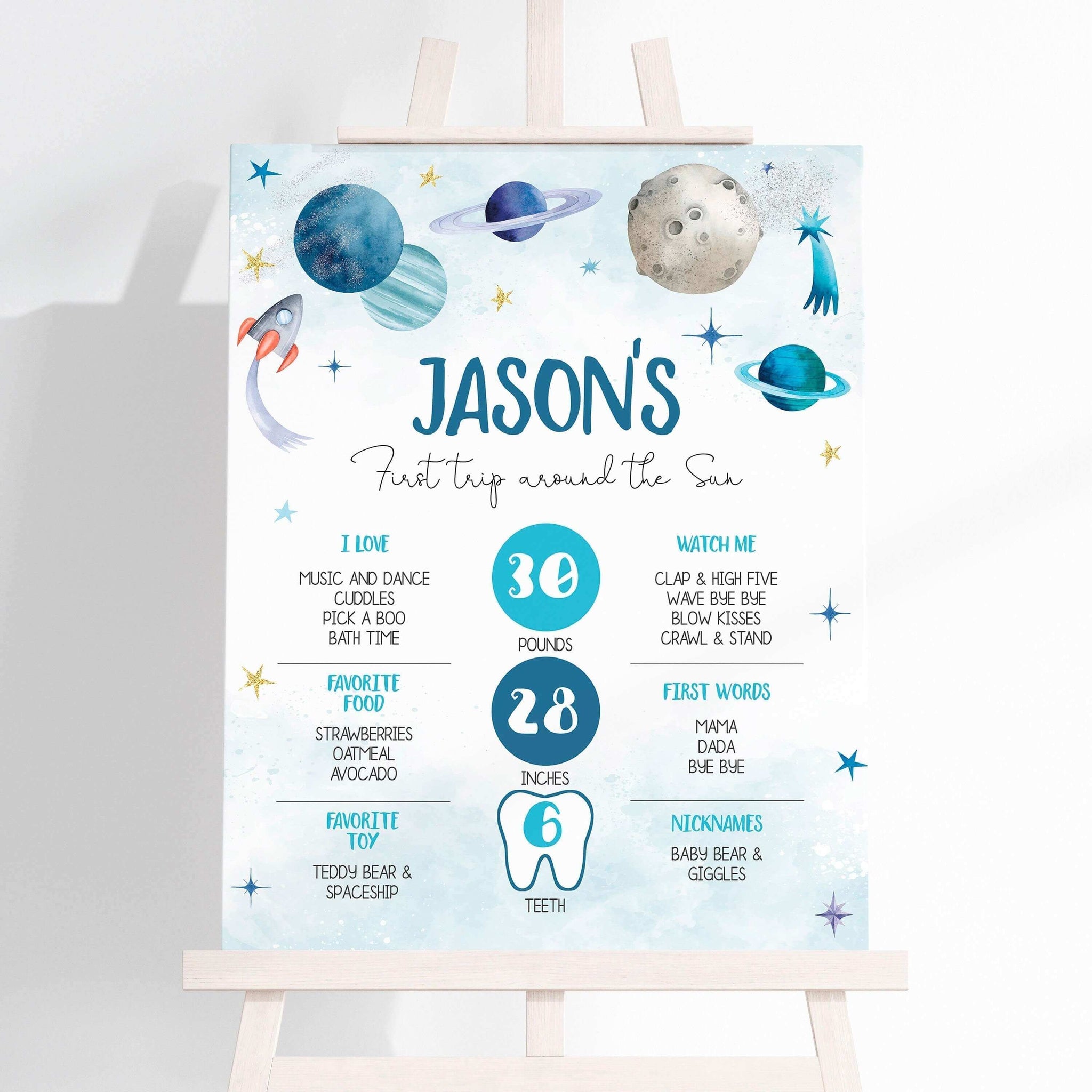Editable OUTER SPACE Birthday Bundle | Instant Download