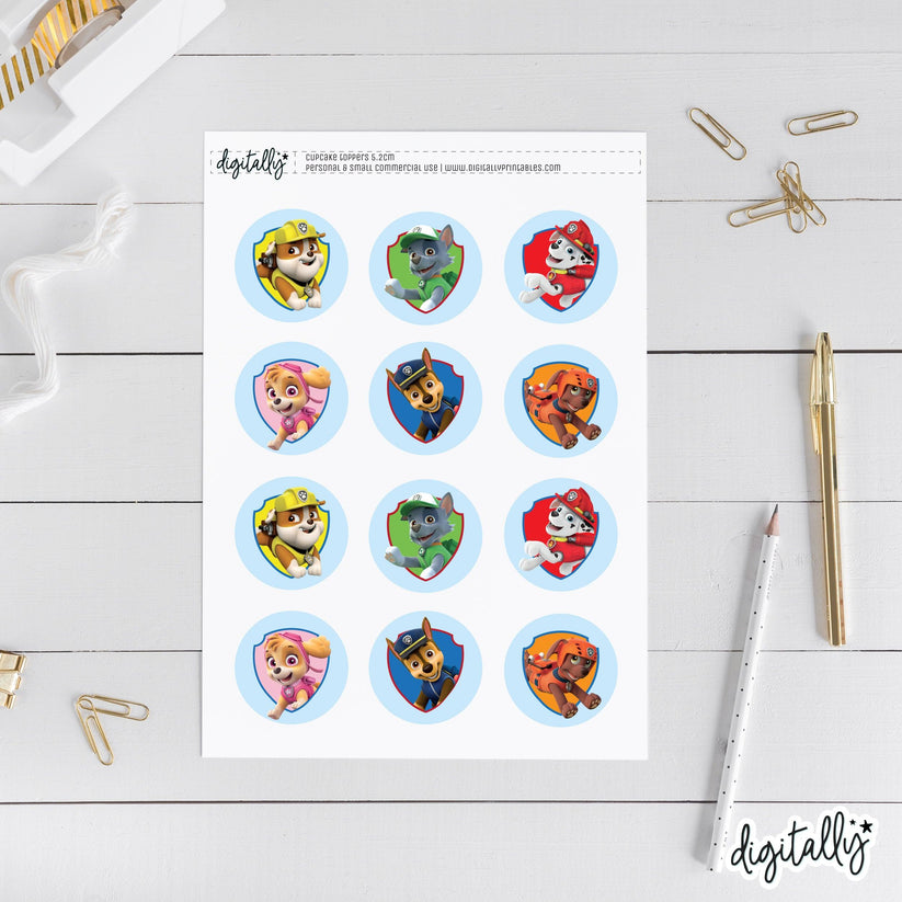 Paw Patrol Birthday Party Bundle ★ Instant Download | Editable Text