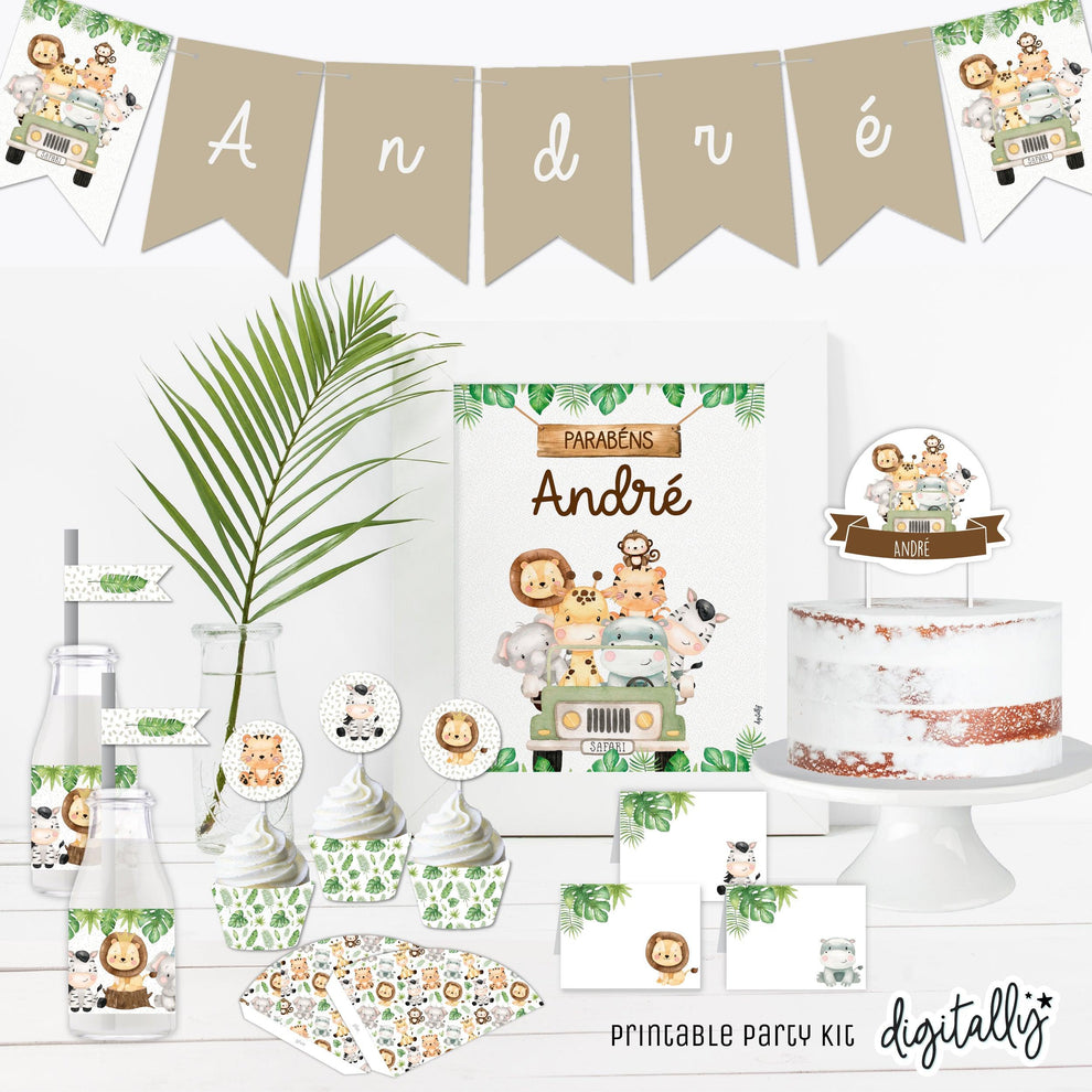 Safari Birthday Bundle | Jungle Party ★ Instant Download | Editable Te