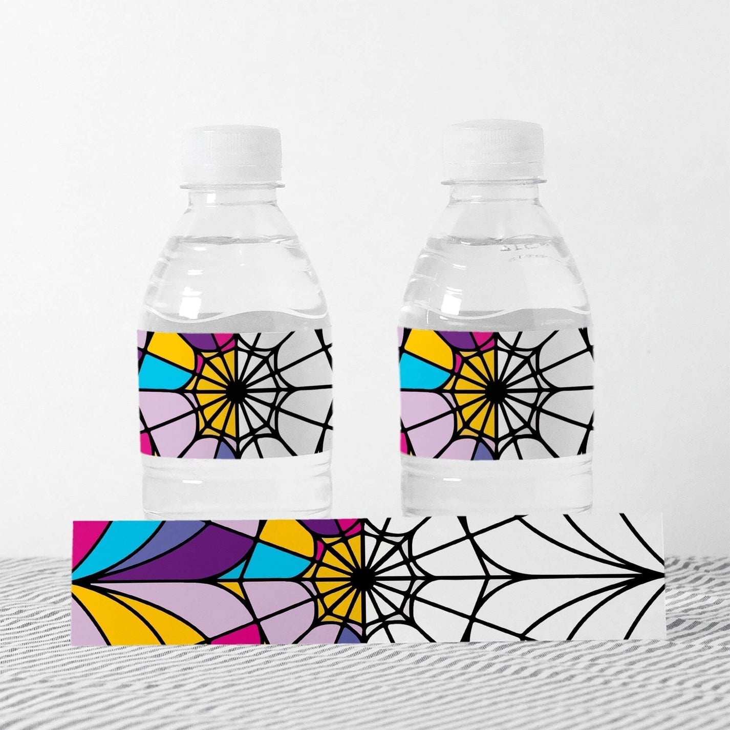 Wednesday Bottle Labels Printable, Nevermore Stained-Glass Window Wate