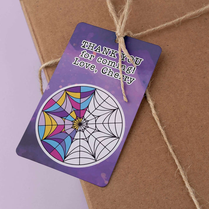 Wednesday Stained Glass Window Thank You Tags ★ Instant Download | Edi